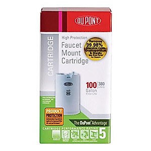 DuPont WFFMC100X High Protection 100-Gallon Faucet Mount Water Filtration Cartridge, White, Old Version