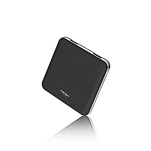 MOXNICE Power Bank Portable Charger 10000mAh, Smallest and Lightest Battery Pack with 2 Outputs for Smartphones and Tablets, Gifts for Men, Women (Black)