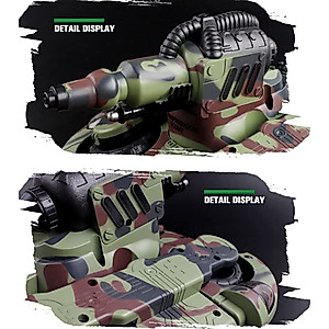 Beach Toys 360° Rotating RC Car 2.4G Remote Control Amphibious Waterproof Military Tanks and Ships RC Water Jet Deformation Fighting Vehicles Outdoor All Terrain RC Cars for Children