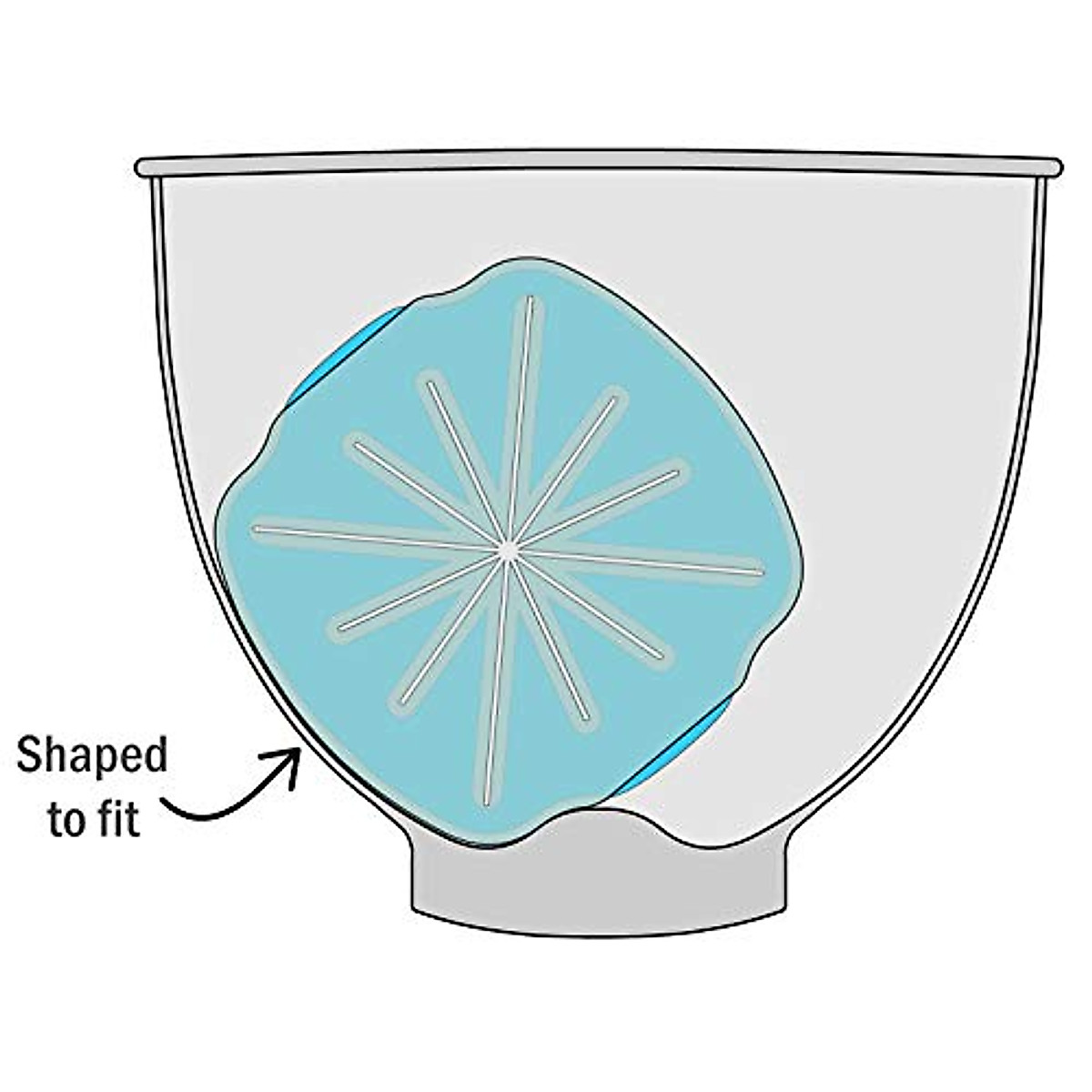 Whisk Wiper® PRO for Stand Mixers - Mix Without The Mess - The Ultimate Stand Mixer Accessory - Compatible With KitchenAid Stand Mixers (For Tilt-Head Mixers, Glass Blue)