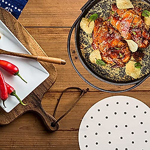 Air Fryer Parchment Paper Liners, Numola 100 Pcs Parchment Paper for Air Fryer, 9 Inch White Air Fryer Paper Liners, Non-stick Steamer Liners for Oven, Microwave, Bamboos Steaming Basket