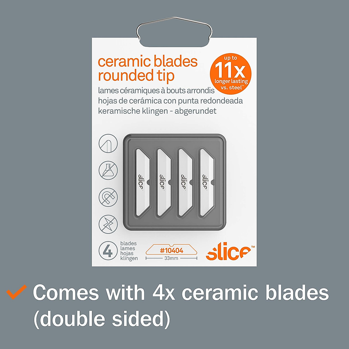 Slice 10400 Box Cutter + 10404 Replacement Blades (4-pack)