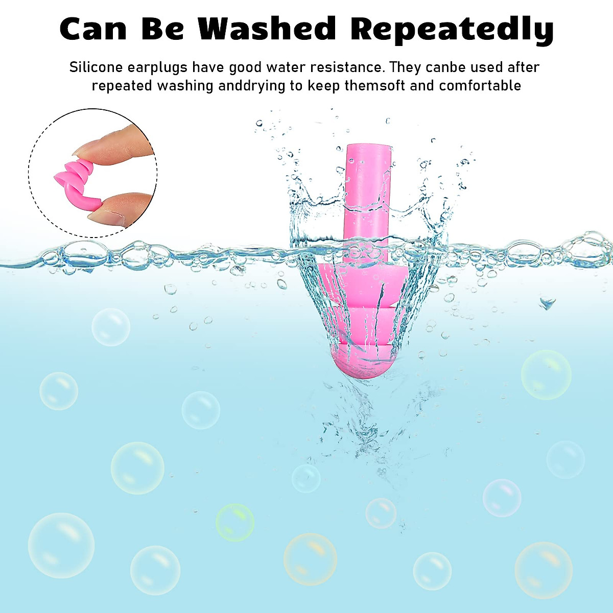 150 Pairs Silicone Ear Plugs Bulk Individually Wrapped Noise Cancelling Earplugs for Sleeping Reusable Noise Reduction Earplugs Colorful Soft Ear Plugs with Carry Case for Swimming Snoring