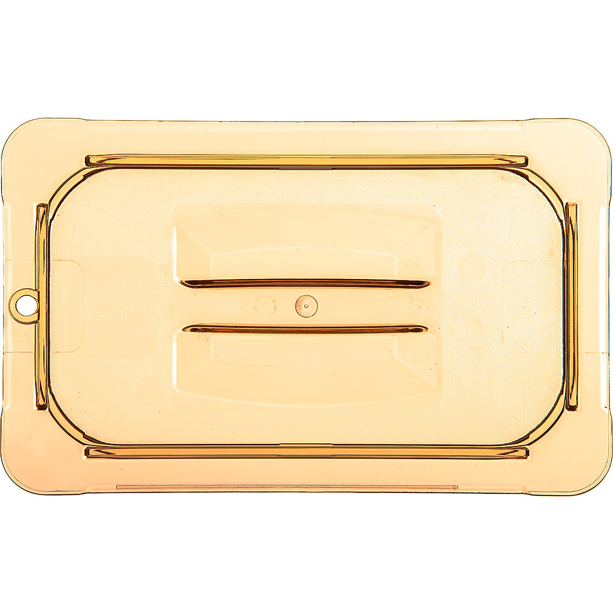 Carlisle FoodService Products 10490U13 StorPlus High Heat Universal Handled Food Pan Lid, Quarter Size, Amber