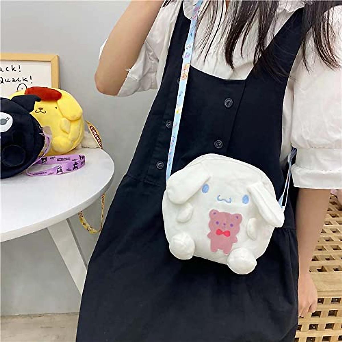 Cute Plush Backpack Soft Padded Plush Backpack Girl Birthday Gift (D)