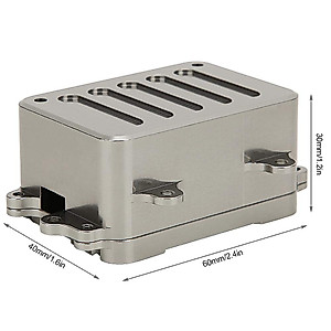 Receiver Box, 1:10 Scale Remoted Control Metal Receiver Box ESC Receiving Box RC Vehicle Accessories for SCX10 1/10 RC Crawler Kids Toy Car Rc Receiver Box Rc Receiver Box Rc Receiver Box