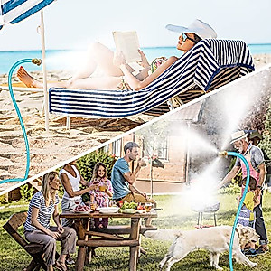 Cobra Mister Stand for Outside Patio, Outdoor Misting Cooling System, Portable Mist Standing for Garden, Bird Bath, Tanning, Water Hose Attachment for Umbrella, Backyard, Plants, Greenhouse, Pool, 6Ft