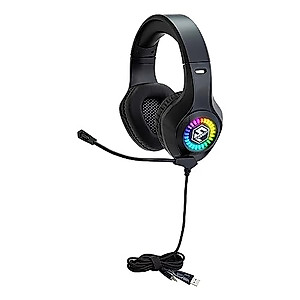 Egghead Skylab Gaming and Multimedia Headset with Noise-Reducing Headphones and LED Lights, Ergonomic Noise Cancelling Gaming Headsets with Mic, Set of 10, Black