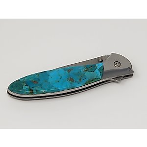 Santa Fe Stoneworks Solid Turquoise Leek A/O Knife