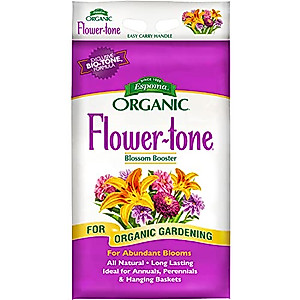 Espoma Organic Flower-tone 3-4-5 Natural & Organic Plant Food; 18 lb. Bag; Organic Fertilizer for Flowers, Annuals, Perennials & Hanging Baskets. Blossom Booster