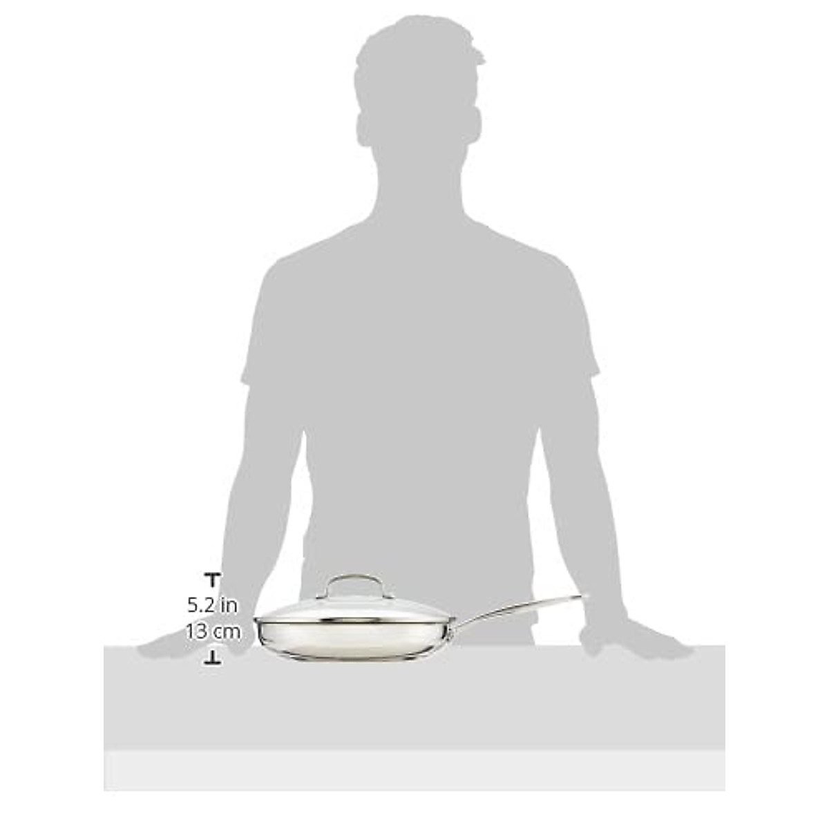 Cuisinart 12 Inch Skillet with Glass Cover, Chef's Classic Collection, 722-30G