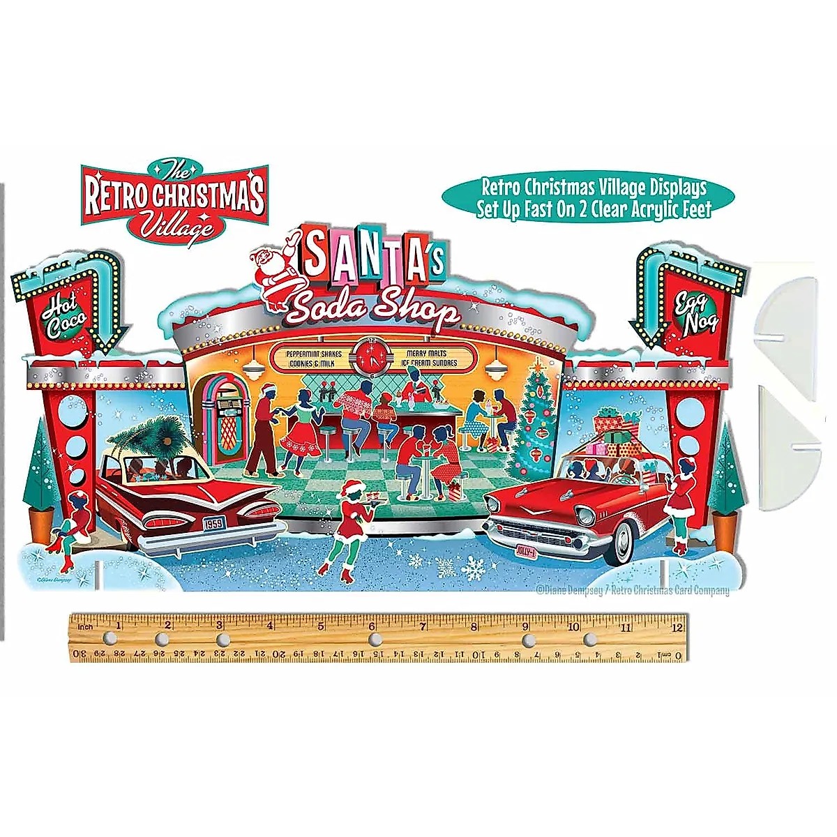 Santa's Soda Shop | The Retro Christmas Village Table Top Display
