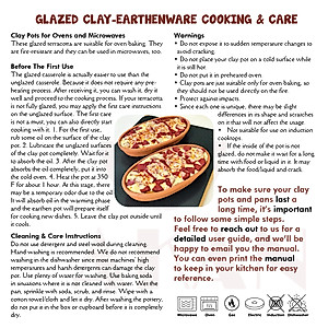 Handmade Clay Cooking Bowl Set of 6, Terracotta Bowls, Earthenware Small Yogurt Pots, Glazed Serving Pots for Mexican Dishes. Earthen Rice Pudding Cups, Turkish Pottery Bowls for Food, 3.3 in