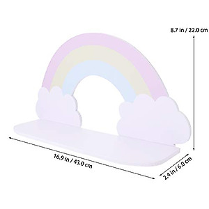 Hemoton Pink Cloud Shelf Wall Storage Shelves Wood Floating Shelves Wall Mounted Cloud Shelf for Kids Bedroom Living Room Bathroom Kitchen Office Decor