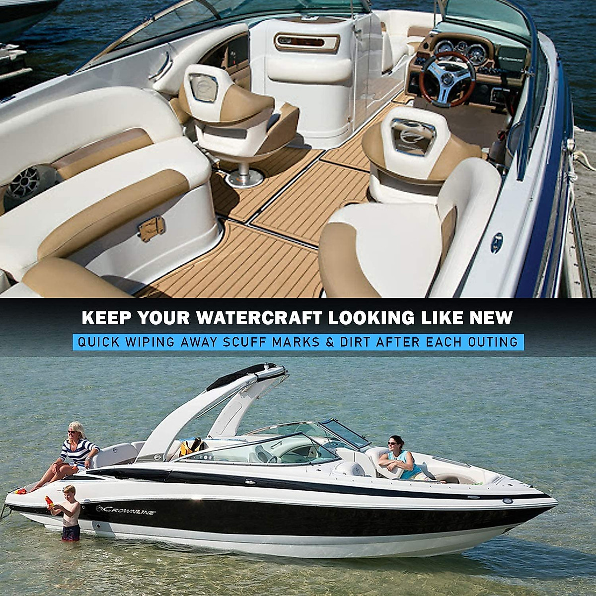 WAVESRX Marine Scuff & Grime Remover Pads Boat & Jet Ski Magic Erasers | Cleaning & Polishing Sponges Remove Dirt, Deck Marks, Scratches & Black Streaks | Stronger & More Durable