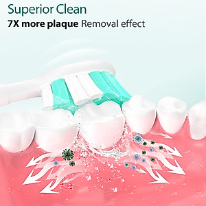 Hesubam Replacement Toothbrush Heads for Philips Sonicare ProtectiveClean 4100 5100 6100 FlexCare Proresults 2 Series C2 C1 G2 W2 W3 G3 HX9023 HX6250, 10pk Electric Brush Heads