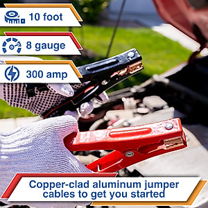 FIRST SECURE 90 Piece Car Emergency Roadside Kit Tool Set w/Safety Kit for Women & Men - Essential Safety & Survival Assistance Kit for Travel, Camping, Road Trip, Truck, SUV