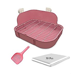 Hamiledyi Rabbit Litter Box,Rabbit Toilet Potty Trainer Corner Litter Pan for Rabbits Bunny Guinea Pigs Chinchilla Ferret Small Animals