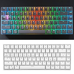 Kafuty-1 Mechanical Gaming Keyboard | 82 Keys | RGB LED Backlit | 2.4G/ Bluetooth 3.0/ Type C Wired 3 Modes, for Windows2000/ME/XP/for Vista /7/HarmonyOS/8/10/for Android/for iOS (Black Shaft)
