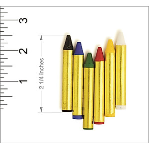 Dress Up America Face Paint Kit - Face And Body Paint Crayons - 6 Piece Set Halloween Makeup for Kids and Adults