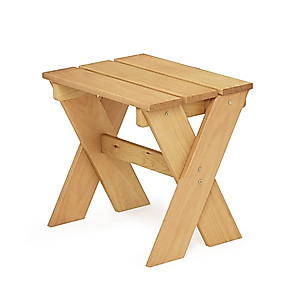 Furinno Tioman Outdoor Side Table Flower Stand, Pine Wood