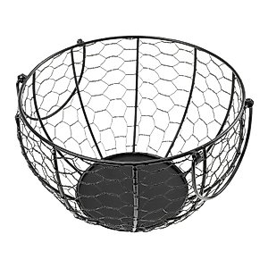 Metal Wire Egg Basket Egg Holder Organizer Case Container Kitchen Egg Storage Basket Fruit Basket Vegetables Fruit Bowl Kitchen Counter Organizers