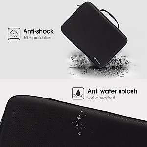 Smatree Hard Laptop Shoulder Bag for 16inch MacBook Pro M4 2024/M3 2023-2019 A2991 A2780, 13inch iPad Air M3 2025, 15inch Dell XPS 15 9510 9530, iPad Pro M4 2024, 9.7-13inch Case(Fit UK/EU Power Plug)