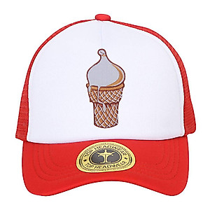 Gravity Threads Ice Cream Cone Patch Trucker Hat - Red/White