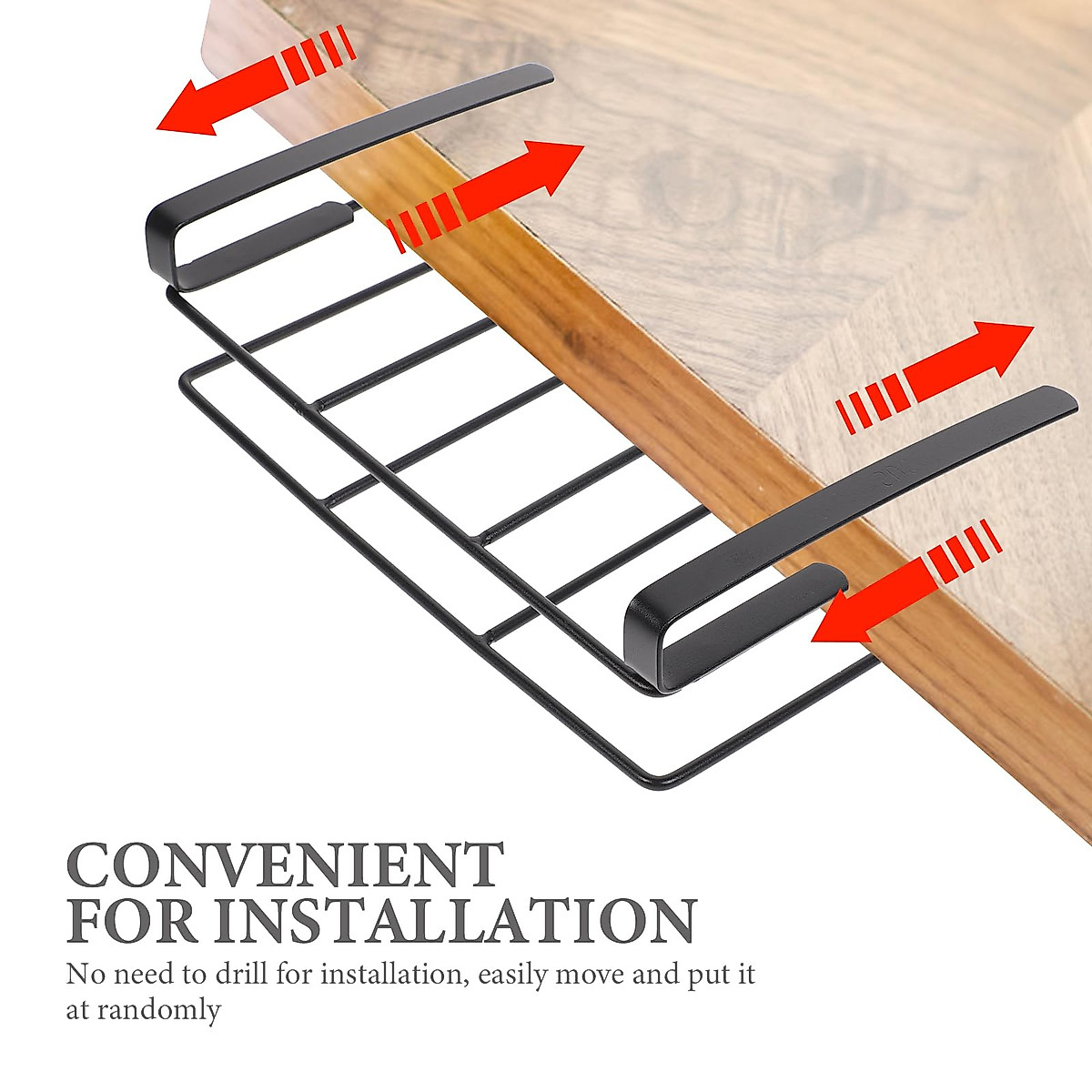 Hemoton Stainless Steel Kitchen Storage Rack, Black, 20 in