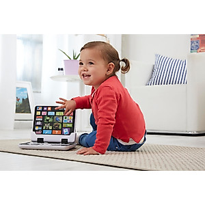 Kidz Delight Infini fun My First 2-in-1 Bilingual Tablet, English & Spanish Interactive Learning Toy for Ages 2+, Detachable Keyboard, Learn Alphabet, Numbers, Colors, Shapes, Plug & Play Realistic