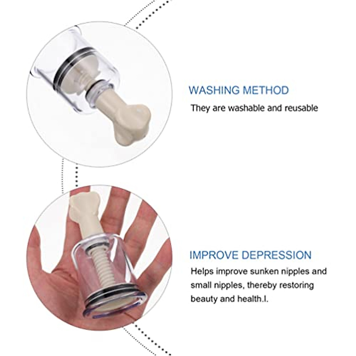 SUPVOX 4PCS Nipple Sucker Inverted Nipples Corrector Women Breast Suction Cup for Flat Nipples Breastfeeding Female Supplies