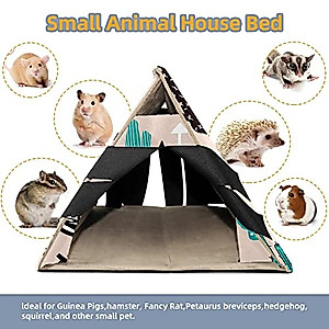 Y-DSIWX Guinea Pig House Bed, Rabbit Large Hideout, Small Animals Nest Hamster Cage Habitats Cute Cactus Planet