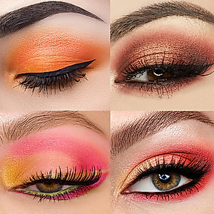 Tintark Peach Please 18 Colour Eyeshadow Palette for Beauty - Eyeshadow Cosmetics with Matte Metallic Sparkle Shimmer Pink & Highlighter Eye Makeup for Girls & Powder Eye Shadow Pallet