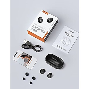 Audiovance IF301 Earbuds, Wireless Headphones Bluetooth Ear Buds for iPhone Android, Premium Sound, Immersive Music, Clear Calls, Noise Reduction, Wireless Charging, Waterproof, 23H Battery.