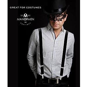 Man of Men Black Suspenders Men Tuxedo, Black Suspenders Women, Suspenders for Men, Tuxedo Suspenders for Men Black, Mens Black Suspenders