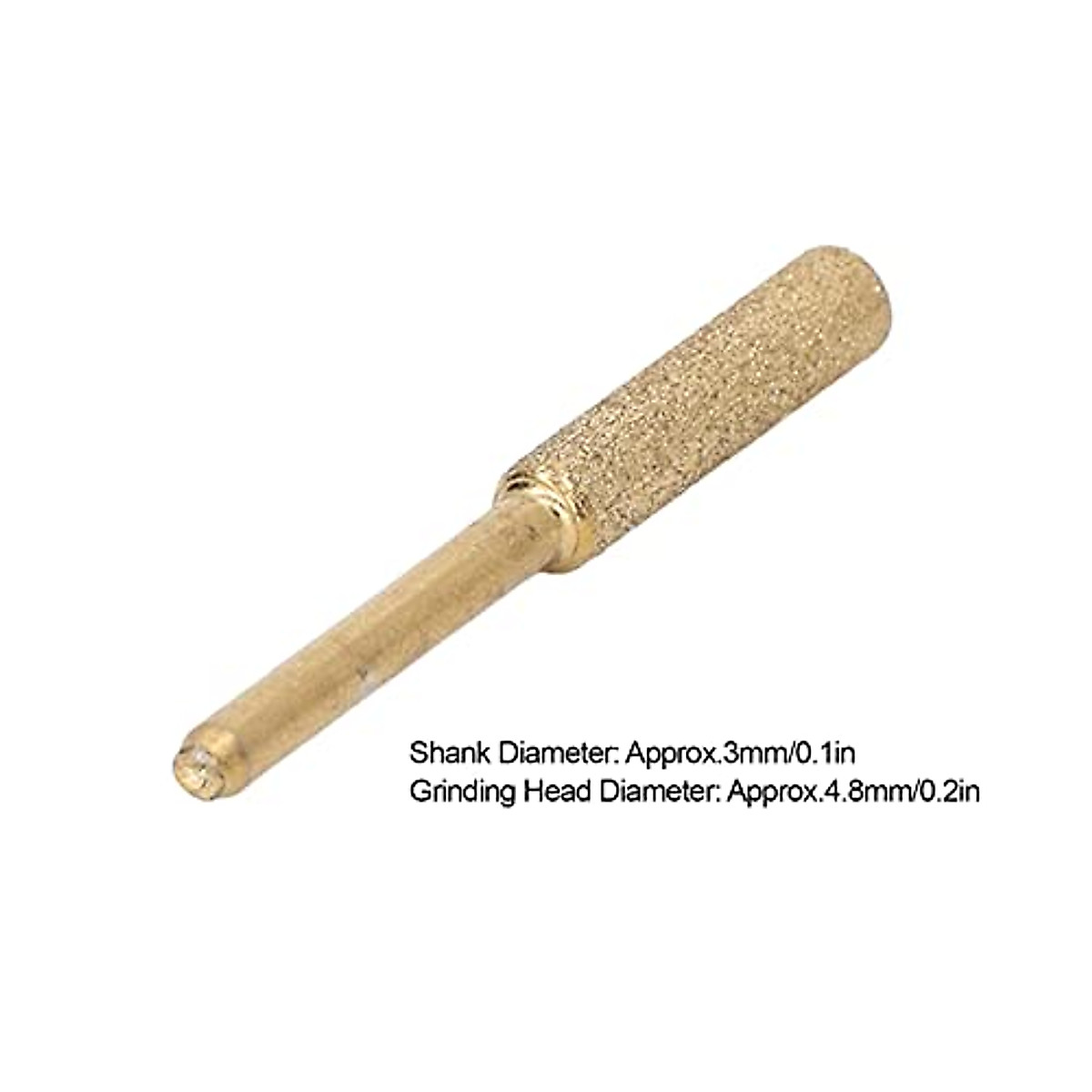 12 Pcs 4.8mm Grinding Head Sharpening Burr Wear Resistant Emery Grinding Stone 3mm Shank for Chainsaw