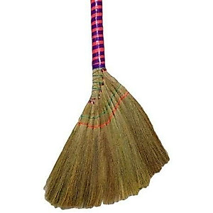 Authentic Asian Broom Set of 3 Packs - Premium Vietnamese Straw Broom, 40" Length