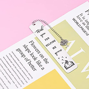 Teacher Thank You Gifts Bookmark, Graduation Teacher Appreciation Gifts Metal Bookmarks for Women Men Christmas Back to School End of Year 2023 Retirement Gifts for Teacher from Student