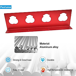 JEEJINYAN 2Pcs Battery Holder for Milwaukee M12 Battery, Storage Tools for Milwaukee Battery, Four as a Group Milwaukee Battery Holder, Red (Red)