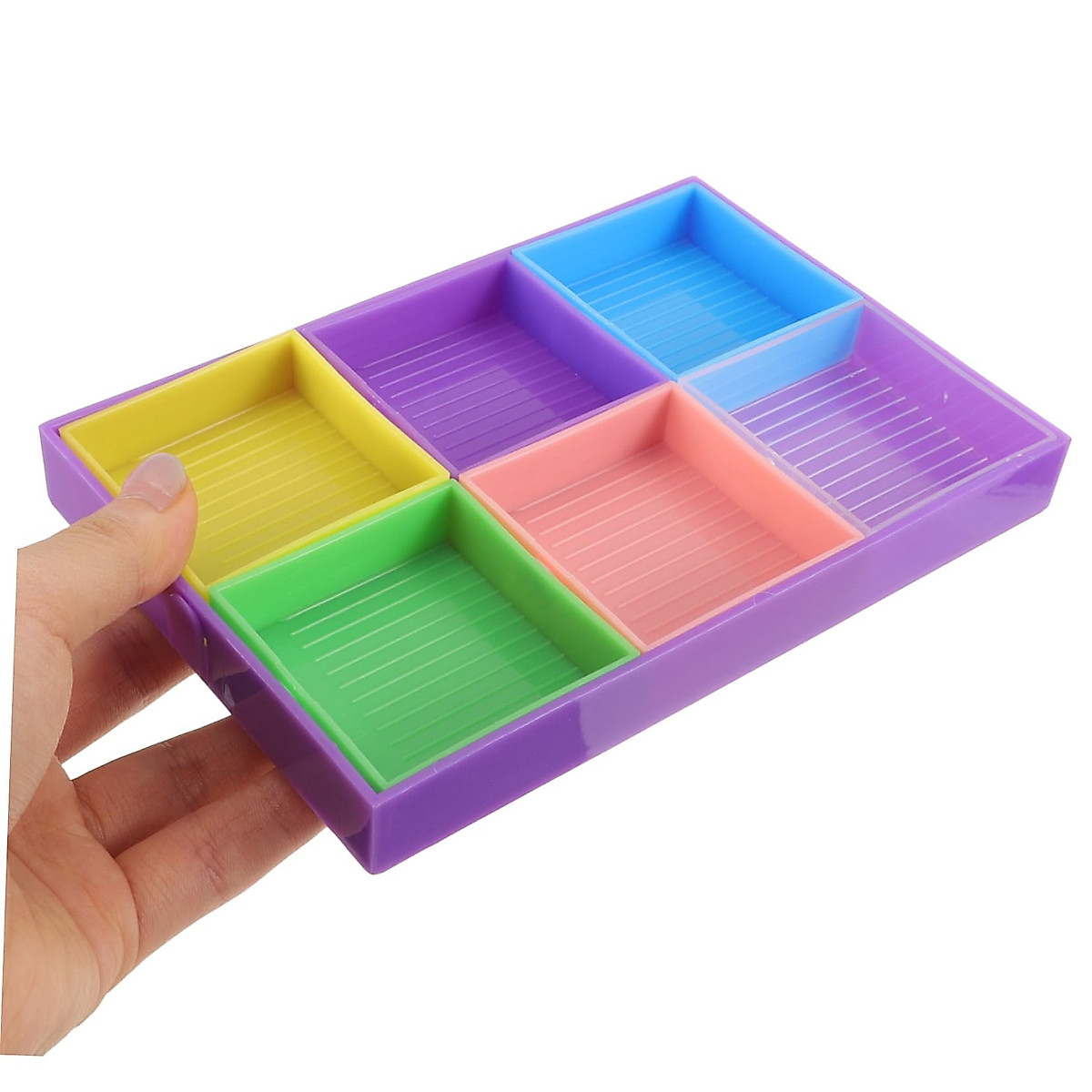 SHINEOFI 1 Set Diamond Drawing Tray Bead Holder Tray Jewelry Funnel Mix Picture Dot Beads Rhinestone Bead Container Crafts Rhinestone Tray Organizer Plastic Diamond Sorting Tray