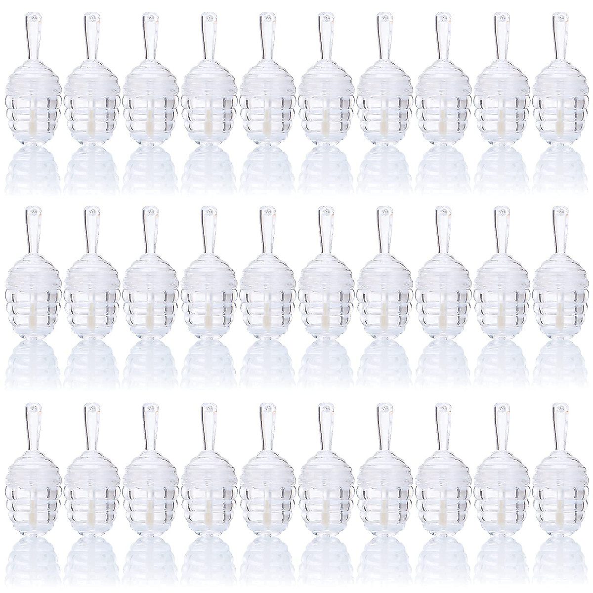 DEAYOU 30 Pack Empty Lip Gloss, Clear Lipstick Brush Bottles for Makeup, 0.2OZ/ 6ml