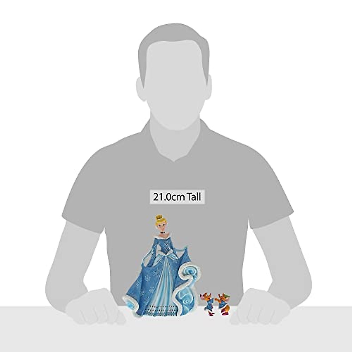 Enesco Disney Showcase Couture de Force Holiday Cinderella with Jaq and Gus Figurine Set, 8.46 Inch, Multicolor