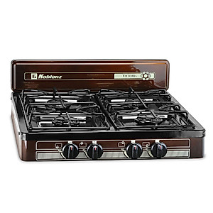 Koblenz PFK 400A Victoria 4-Burner Gas Stove, Bronze, 18" x 24, 16,000 BTUs