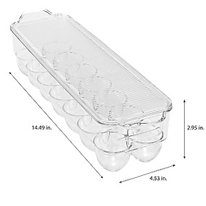 Kitchen Details, Refrigerator Storage, Fridge Organizer, Clear with Handles Egg Crate, 1 PACK