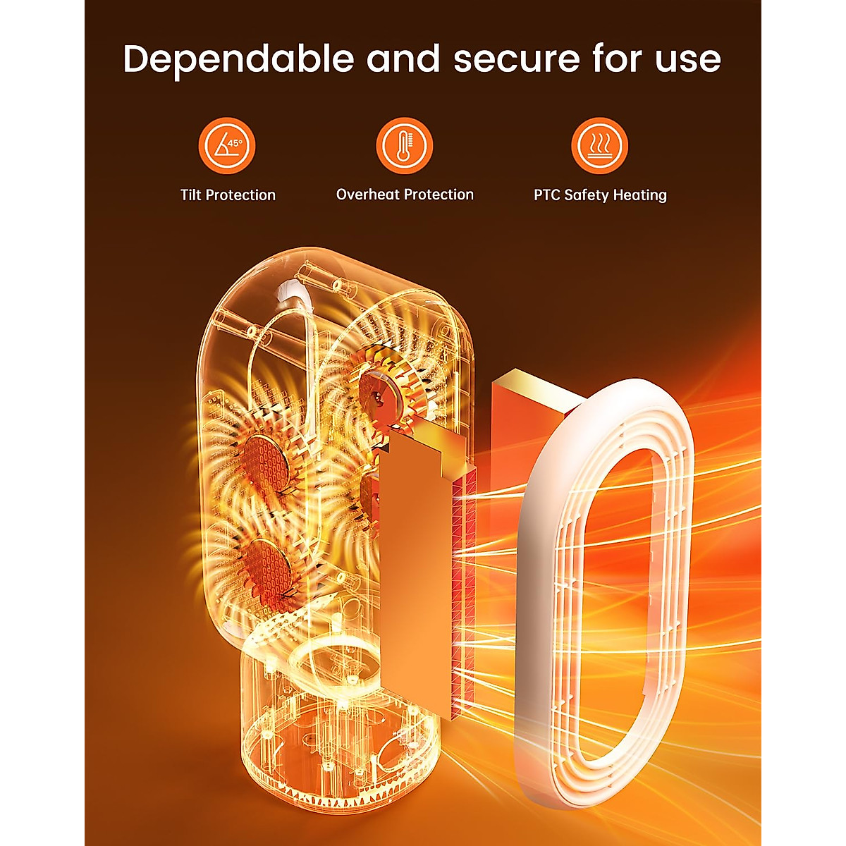 SWEETFULL Space Heater for Indoor Use, LED Bladeless 1000W Energy Efficient Portable Heater 2-8h Timer, Electric Heater Gifts for Women,Birthday Gifts for Women Mom,Womens Gifts for Christmas Grandma