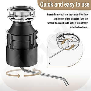 Garbage Disposal Wrench/Garbage Disposal Key Wrench, WRN-00 Jam-Buster Wrench, Compatible With InSinkErator, for Food Garbage Disposal, Garbage Disposal Allen Wrench Tool Garbage Disposal Repair