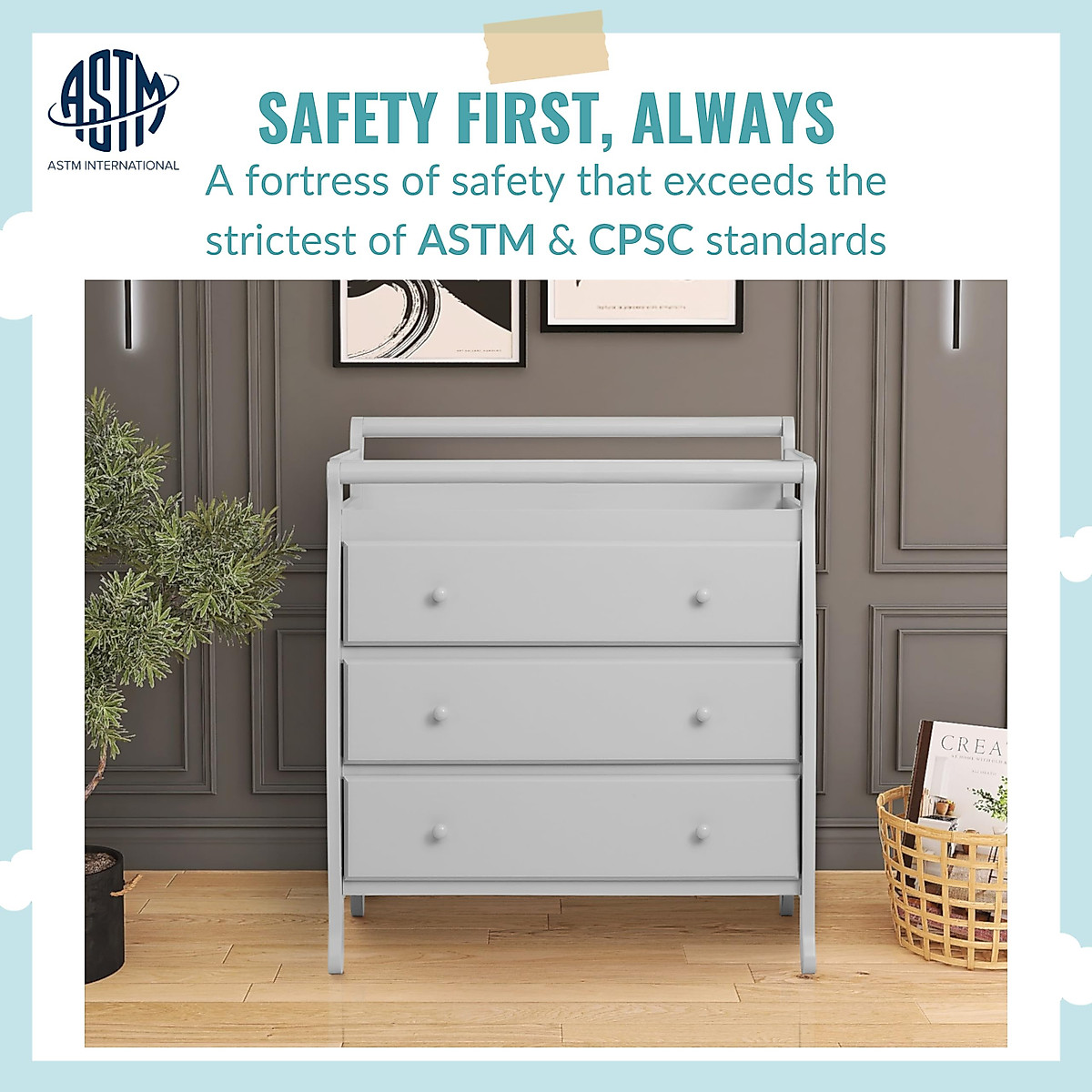 Dream On Me Liberty Collection 3 Drawer Changing Table