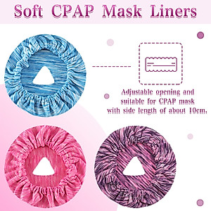 Tudomro 6 Packs Mask Liners for Full Face Cover Cushions Reusable Soft Mask Reduce Facial Redness Apnea(Bright Color)