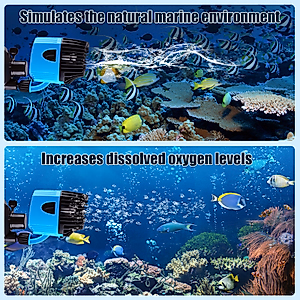 LYPHARD AQUARIUMS Wave Maker for Aquarium Tank, 1320GPH Power Head 40 Gallon Circulation Pump Ultra Silence, 360° Rotating Fish Tank Submersible Water Pump, Single Wave