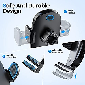 Cup Holder Phone Mount Wireless Car Charger 15W Qi Fast Charging Cup Holder Adjustable Cupholder Phone Holder Charger for Car with QC 3.0 Adapter Compatible with iPhone13/13Pro/Max All Smart Phones